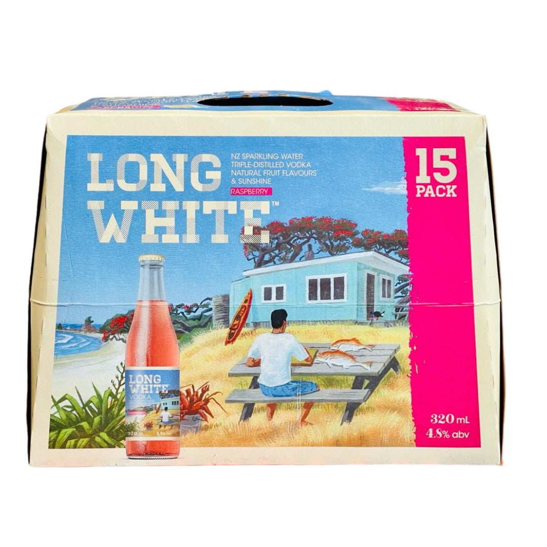 Long White Raspberry 15pk Bottles – Thirsty Liquor Papakura